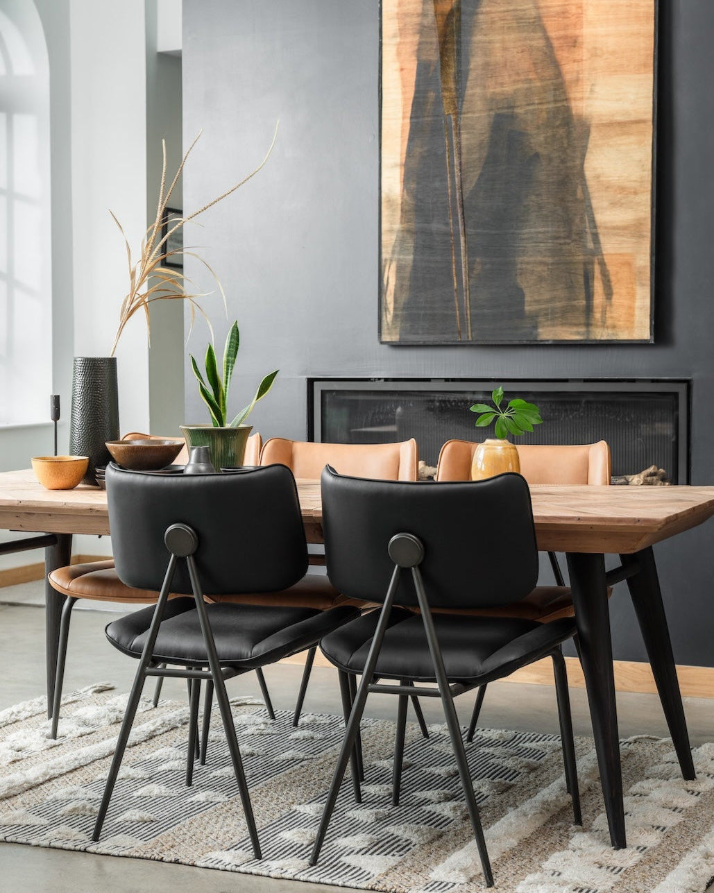 Jake Dining Chairs Black (Set of Two) – Homebird Furniture